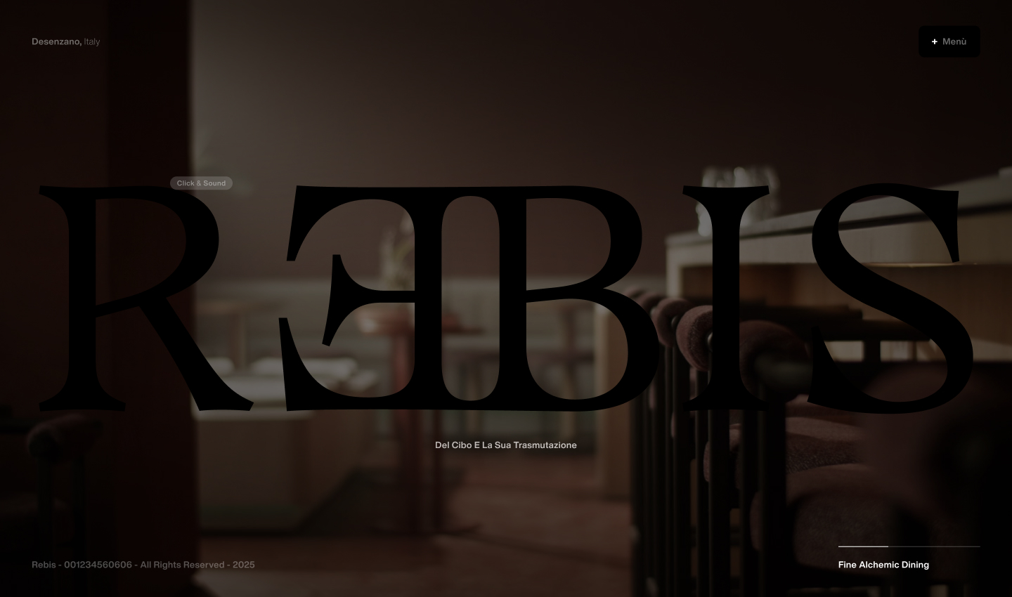 Rebis - Experiential restaurant between taste and alchemy